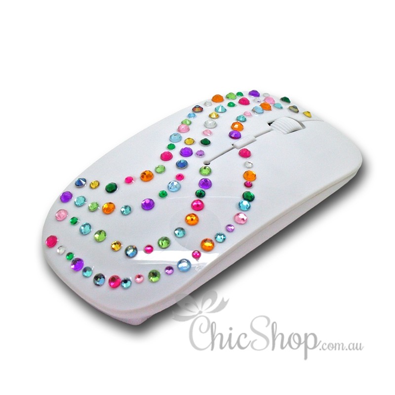 pink flower wireless computer mouse, pc mouse, cool wireless computer ...