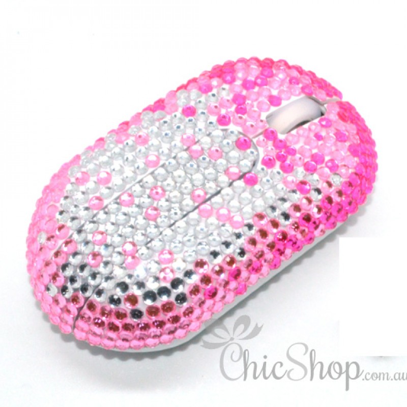 Wireless Crystal Pink Computer Mini Mouse