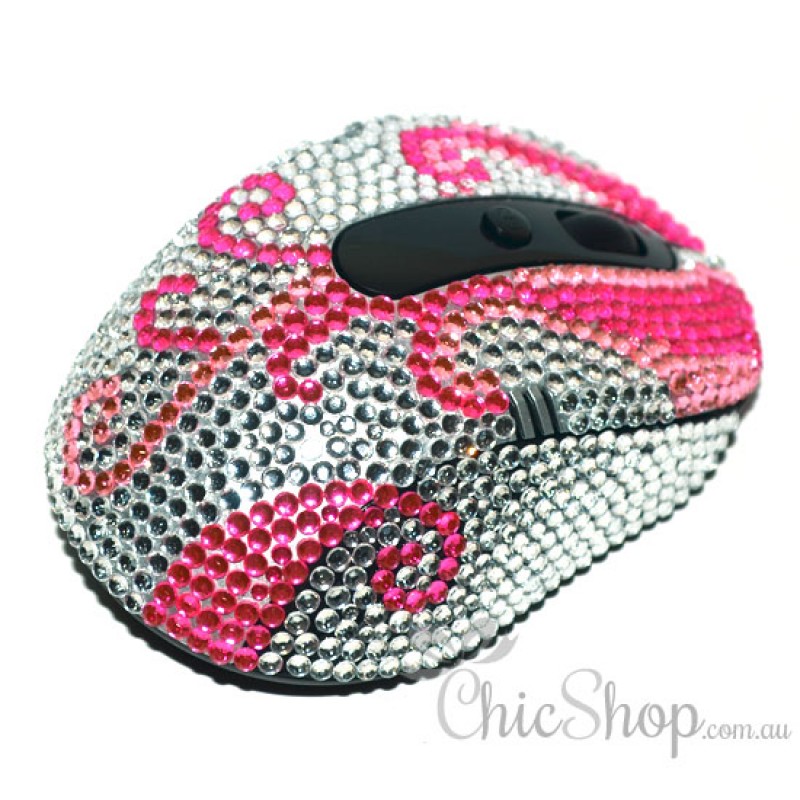 Pink Designer Wireless Computer Mouse