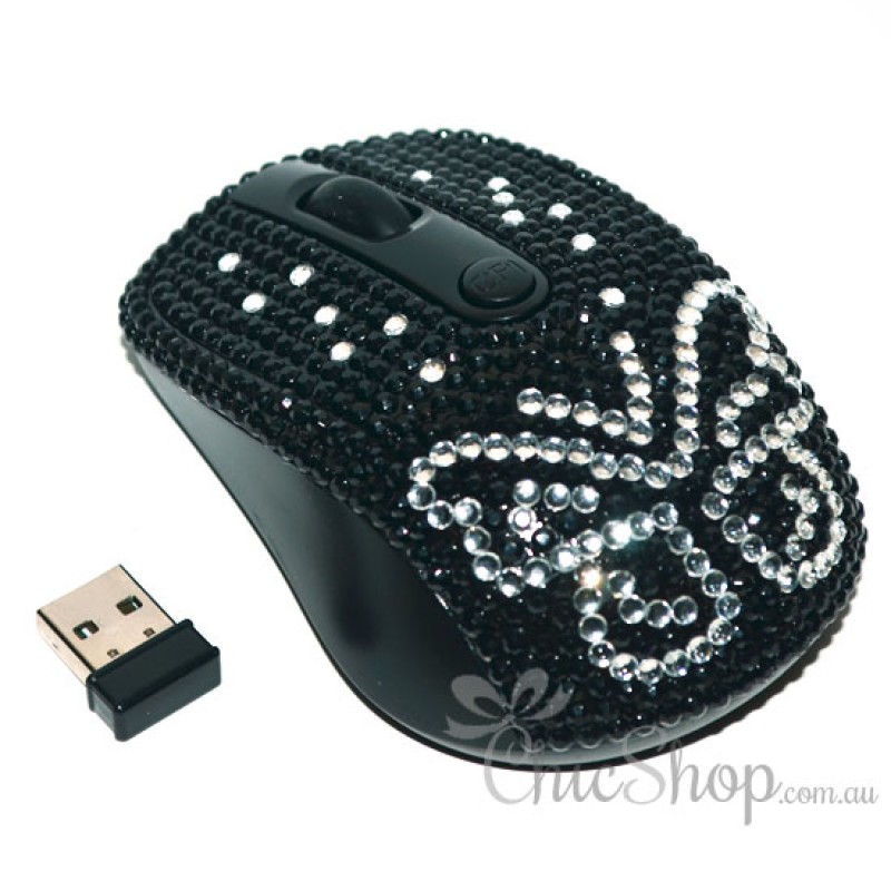Wireless Bling Butterfly Computer Mouse