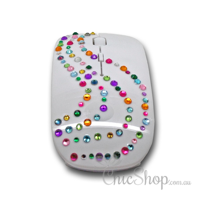 pink flower wireless computer mouse, pc mouse, cool wireless computer ...