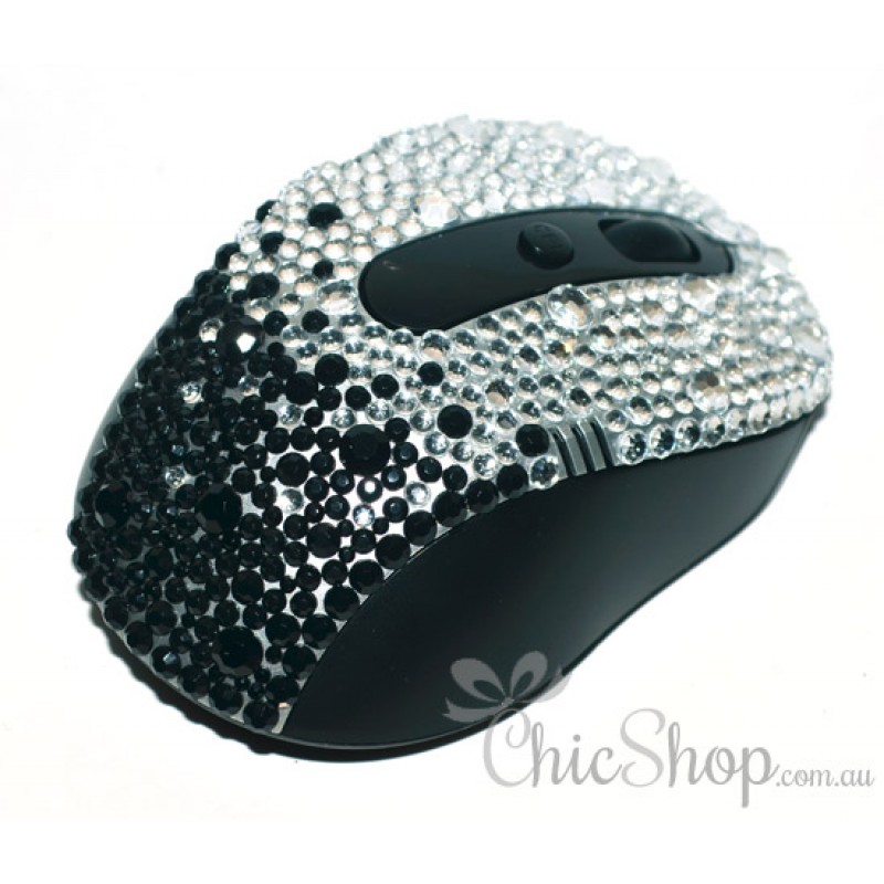 Wireless Bling Computer Mouse with 2 Extra Buttons